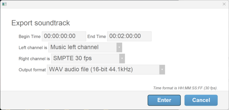Timecode basic instructions - Finale 3D