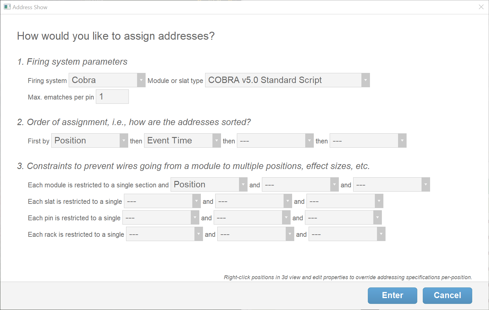 Addressing basic instructions - Finale 3D