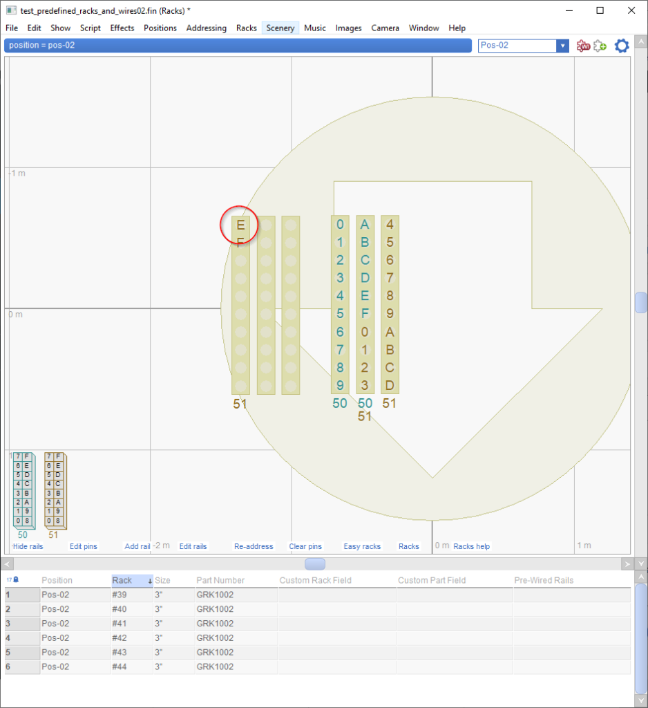 Sorting racks to adjust the order of rack assignments - Finale 3D