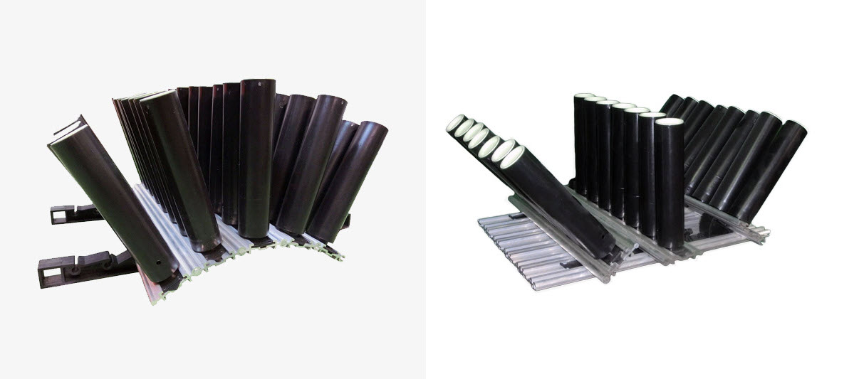 Tiltable row racks - Finale 3D