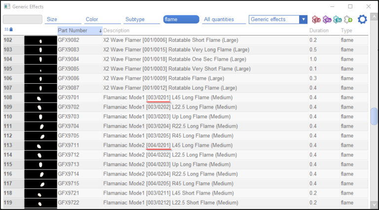 Standard Effect IDs and Standard Fixture IDs - Finale 3D