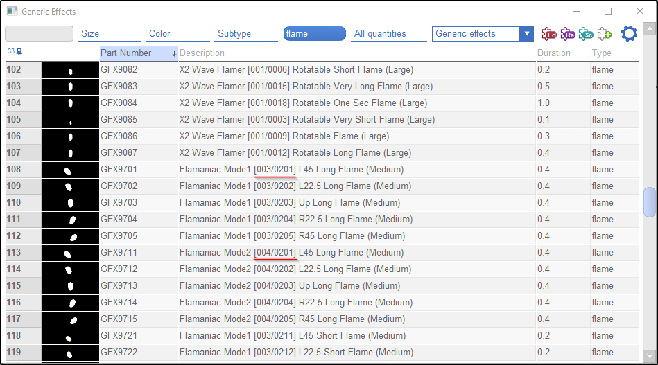 Standard Effect IDs and Standard Fixture IDs - Finale 3D