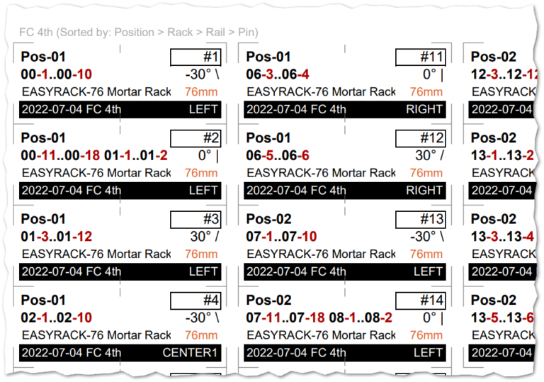 Rack labels - Finale 3D
