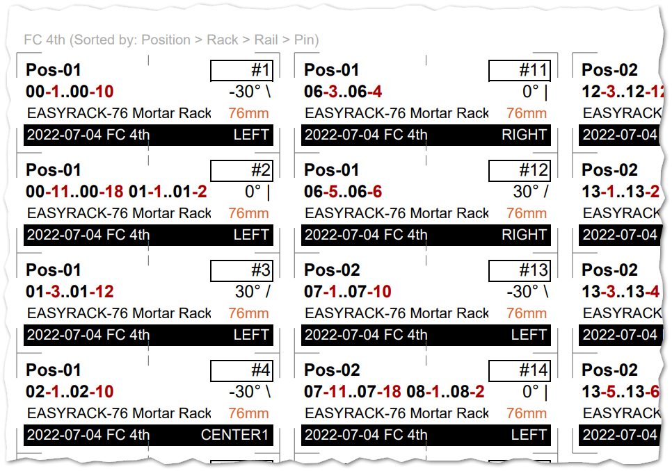 Rack labels - Finale 3D