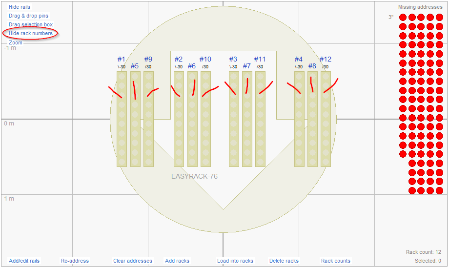 Renumber racks - Finale 3D
