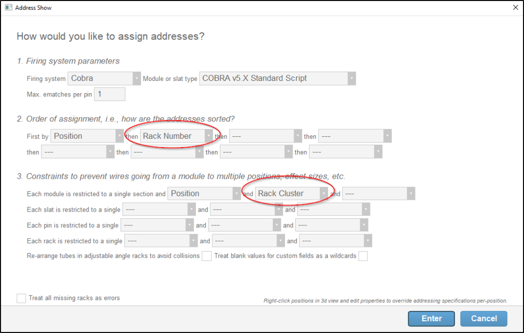 Renumber racks - Finale 3D
