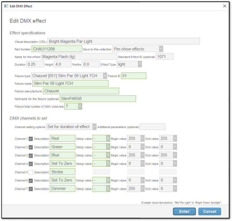Creating DMX fixtures and effects - Finale 3D