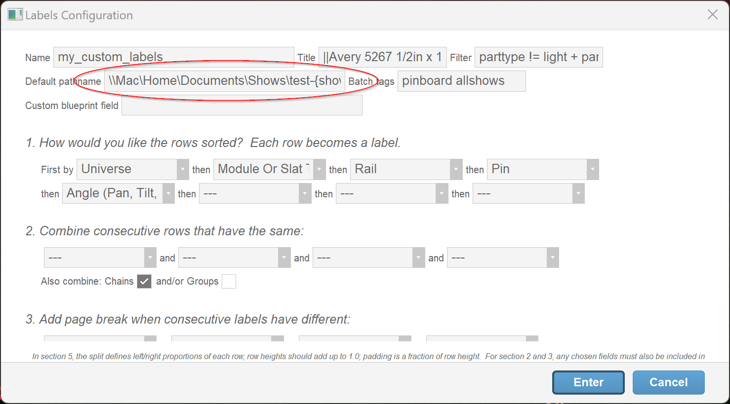 Default pathnames - Finale 3D