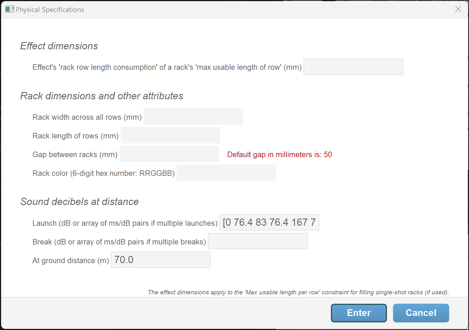 Sound level charts basic instructions - Finale 3D